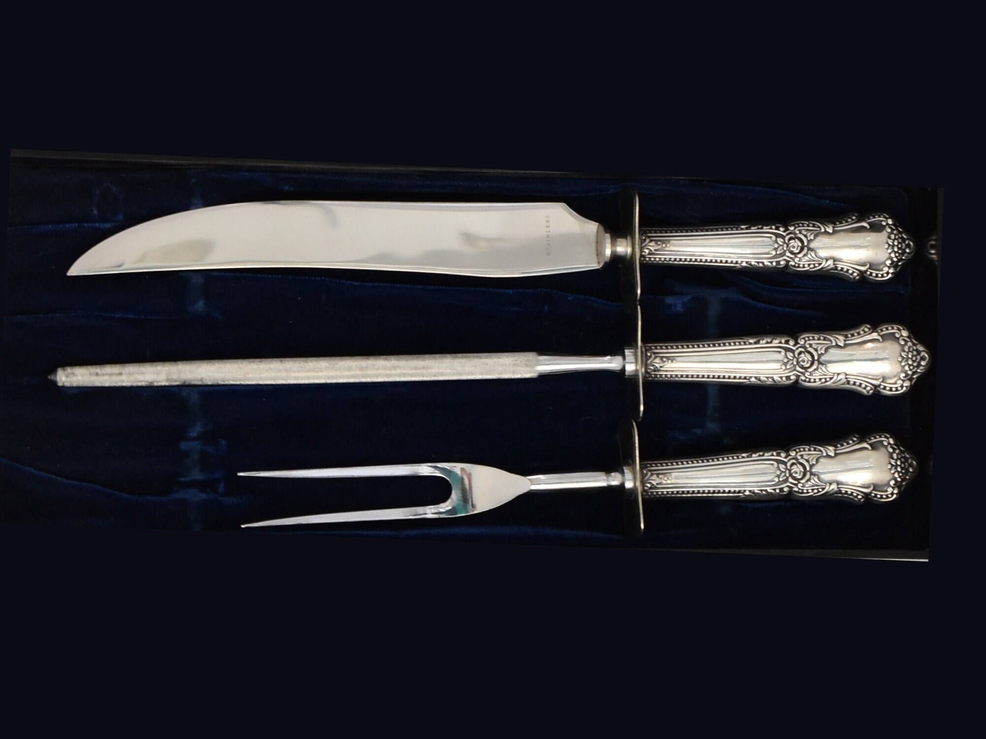 Vintage Towle Sterling Silver 3 Piece Carving Set TWS350 Large - Etsy.de