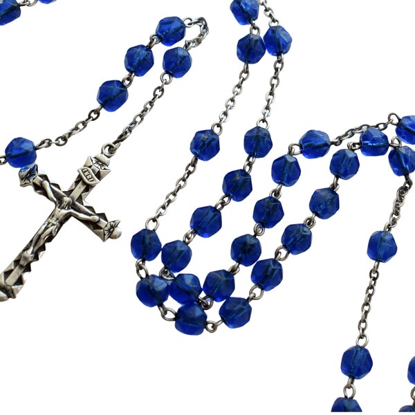 Blue Rosary - Etsy