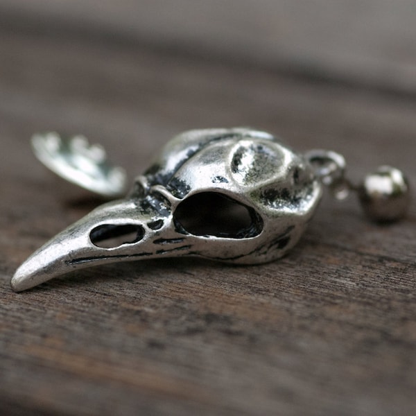 Crow Skull Pin - Etsy