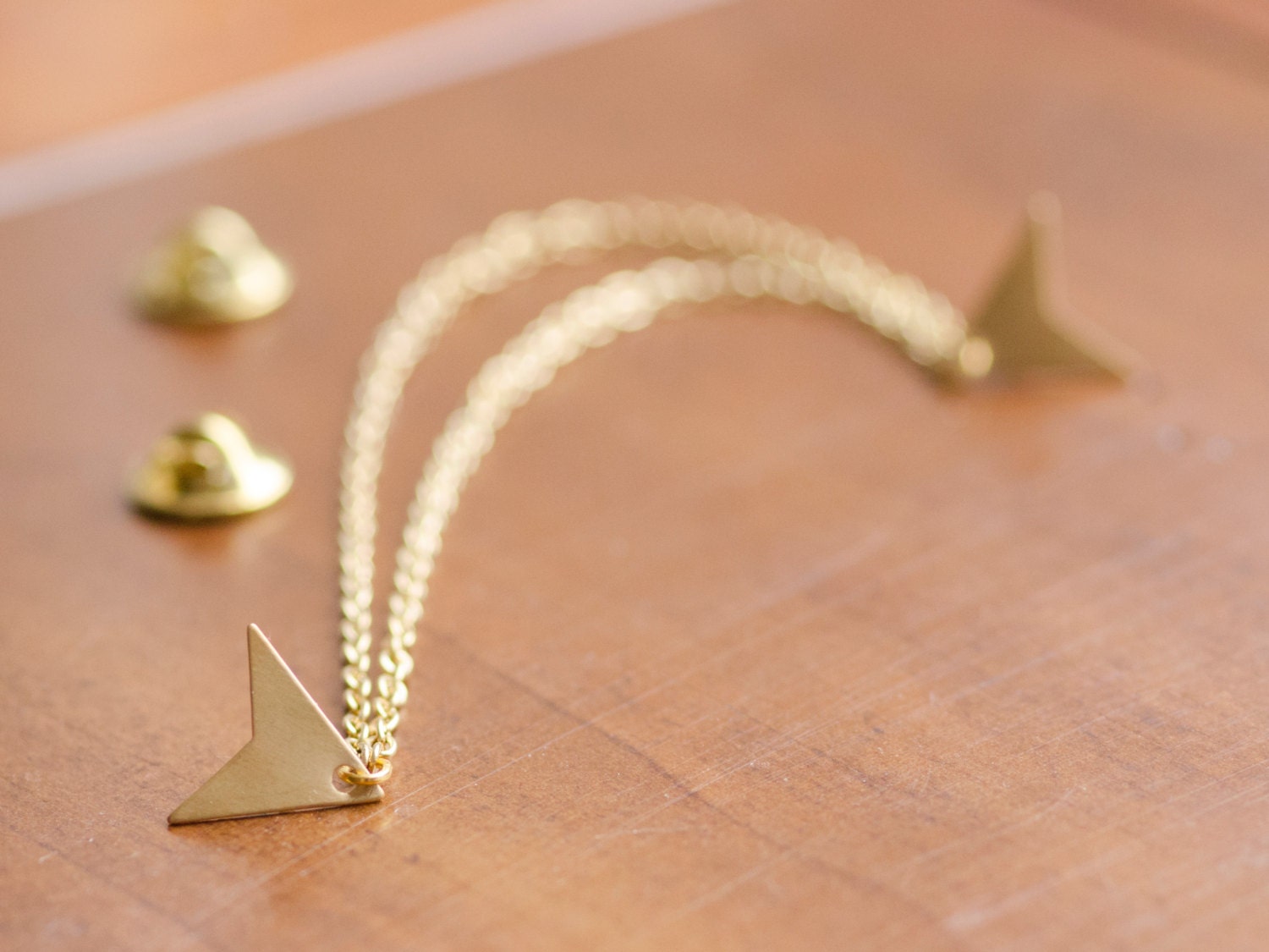 Gold Arrow Head Collar Chain Collar Clip - Etsy