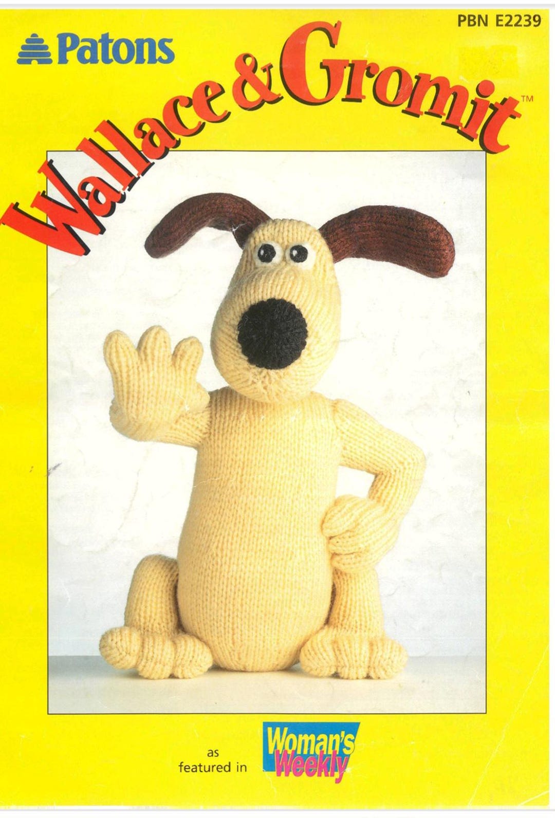 Alan Dart Gromit Knitting Pattern, 1989 Out of Print, Double Knitting ...