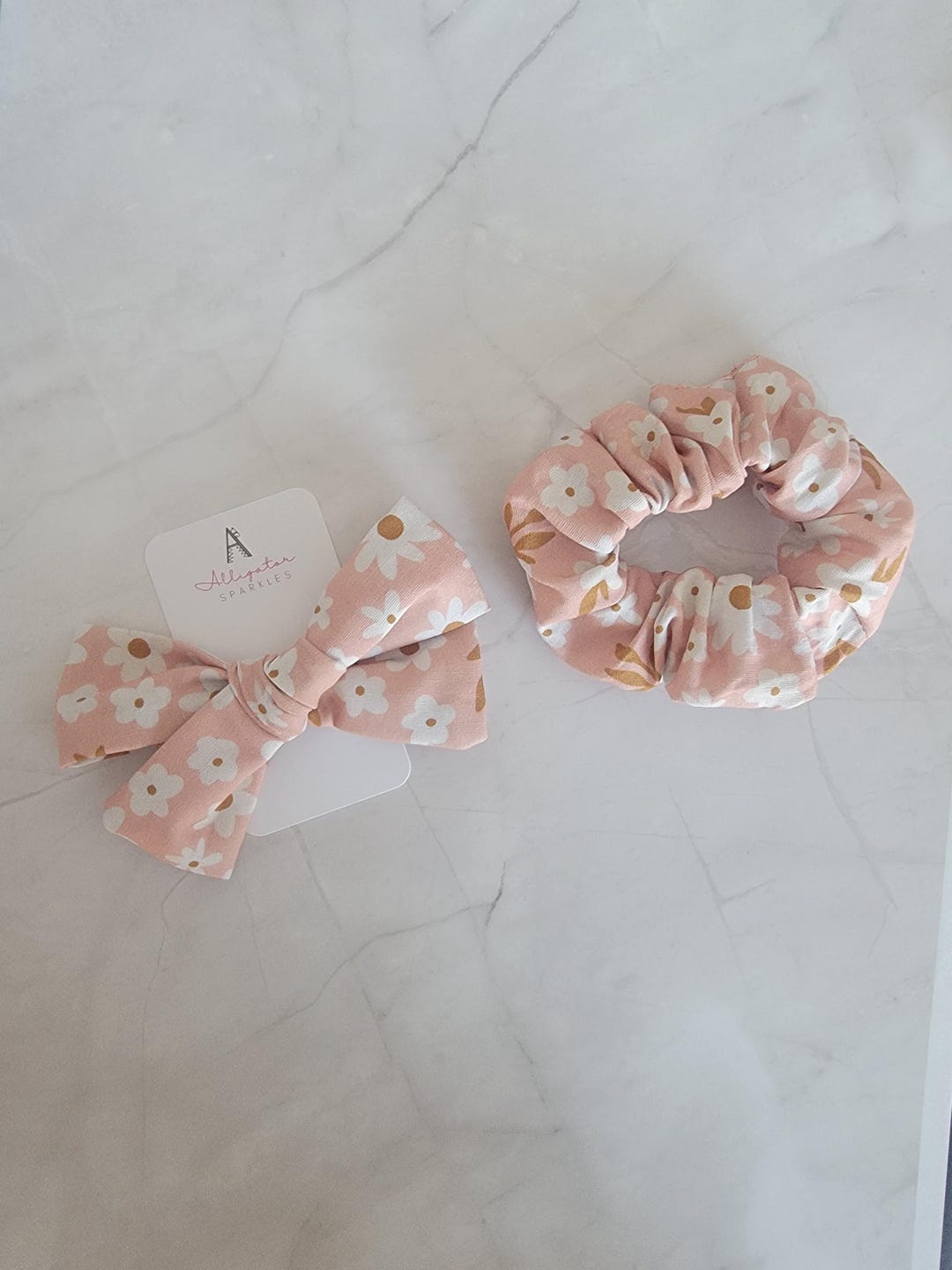 Small Flower Hair Bow - Spring Flowers Hair Bow - Flower Scrunchie - Etsy