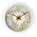 Wall Clock, Printed With the Botanical Chart of Linnaeus's Flower Clock ...