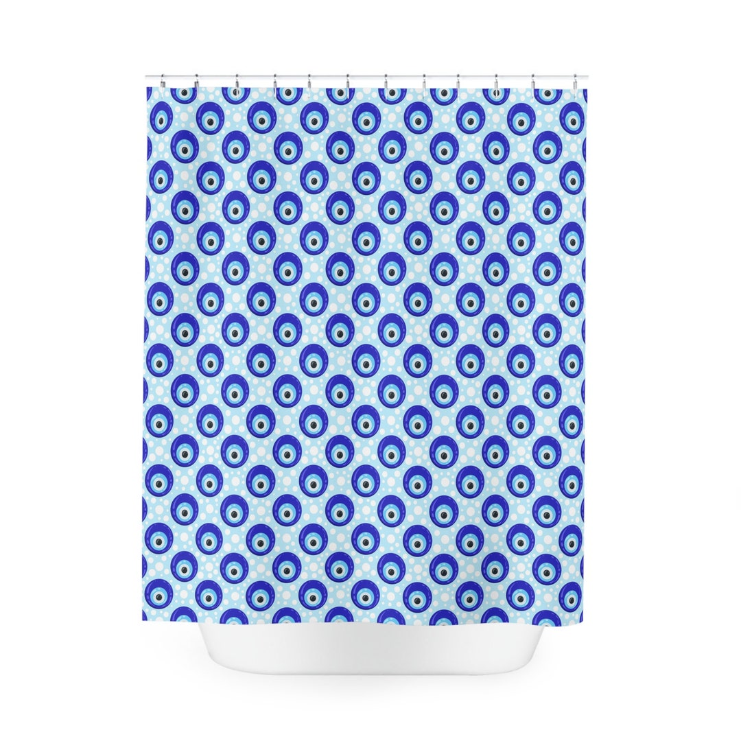 Evil Eye Protection Symbol Shower Curtain Elegant Polyester - Etsy