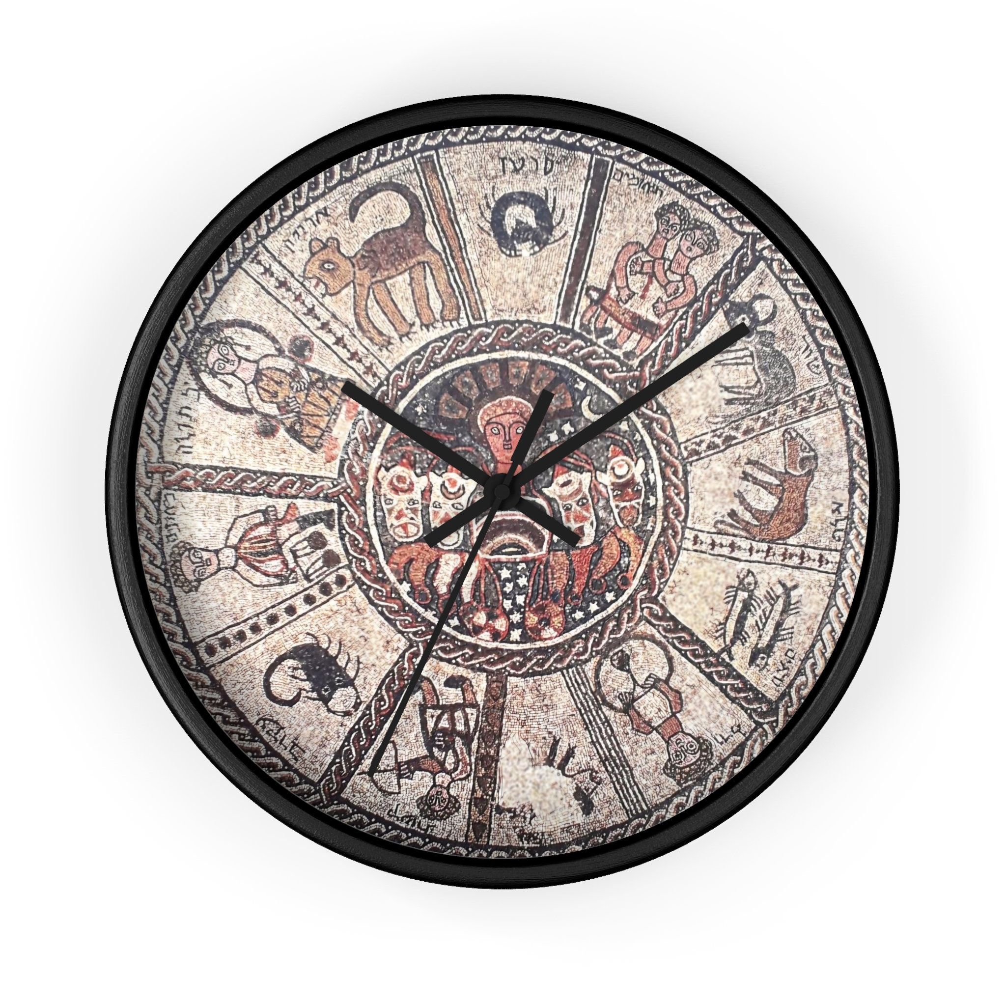 Unique Wall Clock Inspired by the Mosaics of Beit Alpha Synagogue ...
