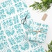 Amish Butterprint Vintage Pyrex Wrapping Paper Turquoise and White ...
