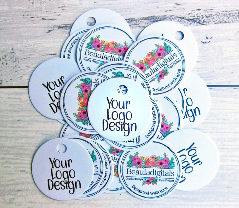 Logo Circle Swing Tags Personalised Swing Tags Circle | Etsy Australia