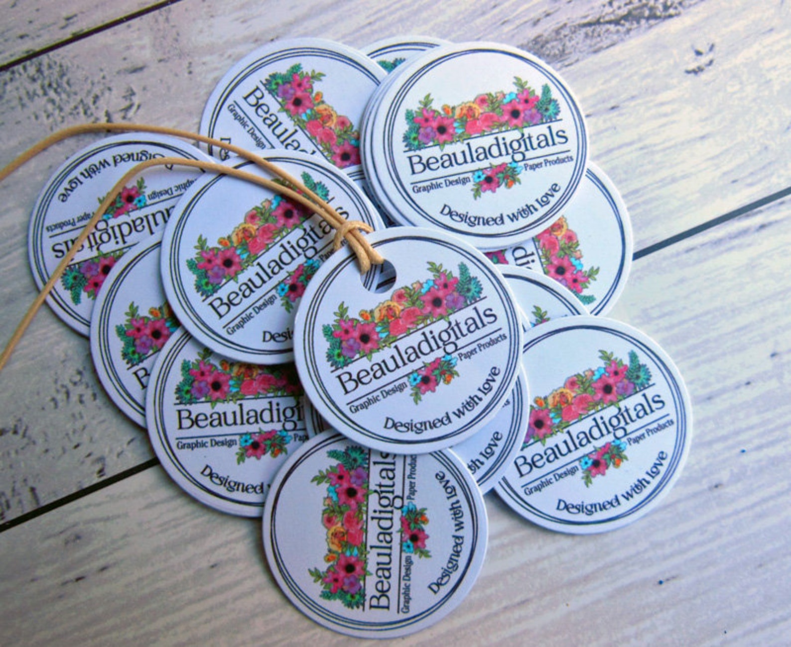 Logo Circle Swing Tags Personalised Swing Tags Circle | Etsy Australia