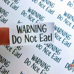 Warning Stickers - Candle Warning Labels - Do Not Eat Stickers ...