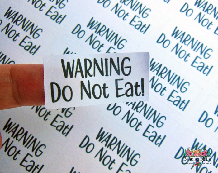 Warning Stickers - Candle Warning Labels - Do Not Eat Stickers ...