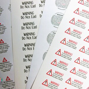 Warning Stickers - Candle Warning Labels - Do Not Eat Stickers ...
