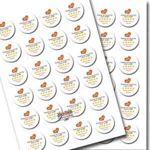 Etsy Review Stickers Printed Stickers Customer Review Labels Customer ...