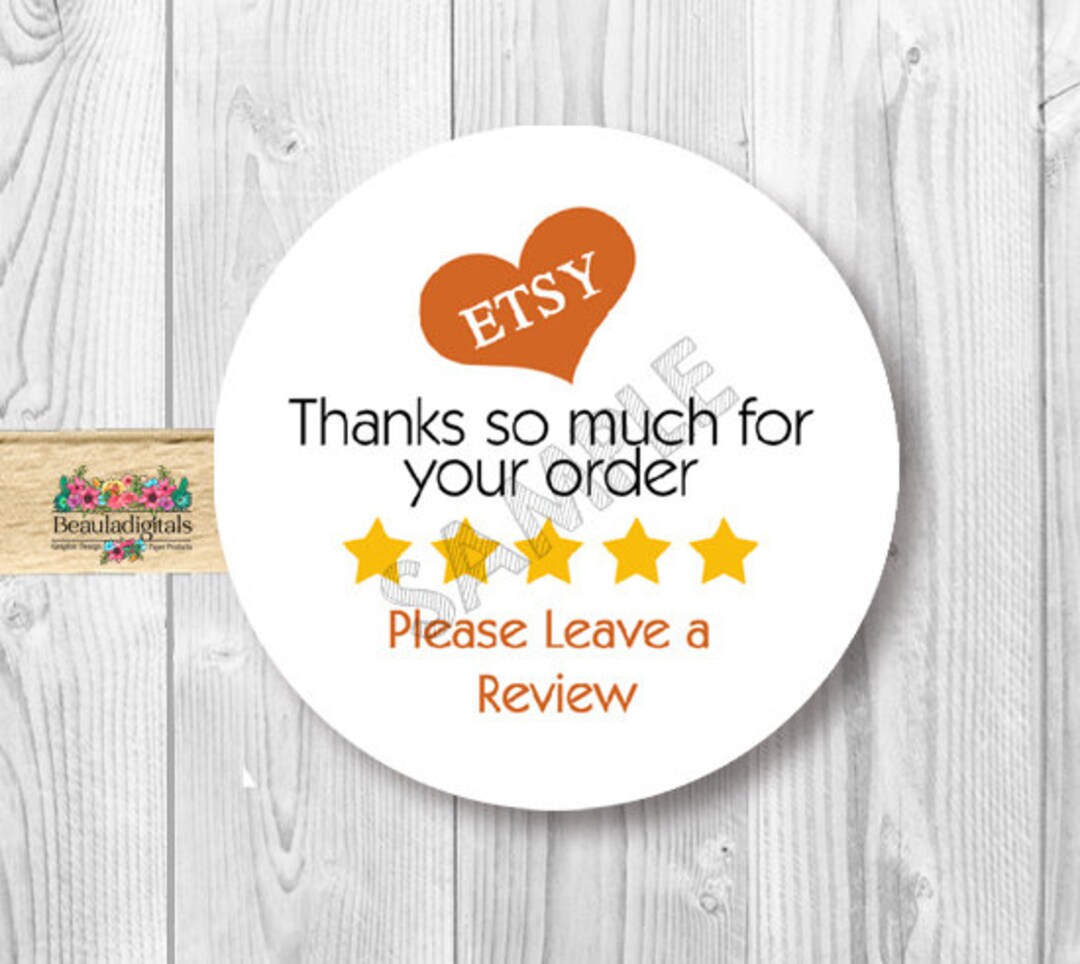 Etsy Review Stickers Printed Stickers Customer Review Labels Customer ...
