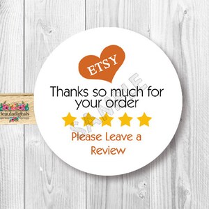 Etsy Review Stickers Printed Stickers Customer Review Labels Customer ...
