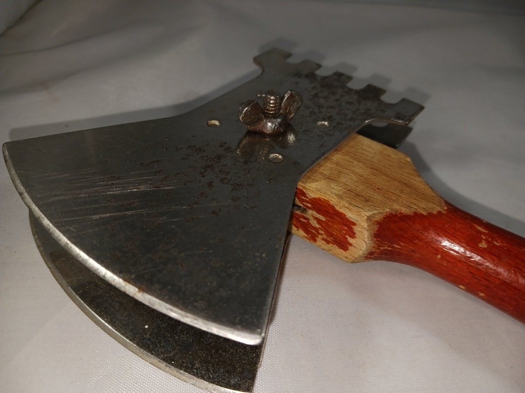 Antique M.H. Tyler Meat Cleaver Tenderizer Kitchen Stainless Steel Tool ...