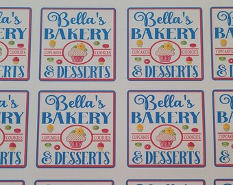 Baking Birthday Party Stickers Baking Stickers Cupcake Birthday Party ...