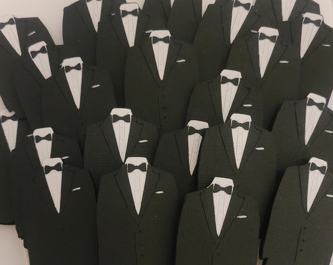 TUXEDO CUPCAKE TOPPERS - Wedding Cupcake Toppers Set of 12 - Etsy