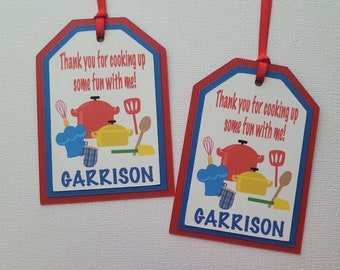 Cooking Party Thank You Tag, Cooking Favor Tag, Digital File, Printable ...