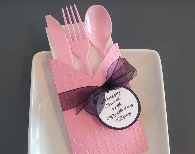 Birthday Party Utensil Holders Birthday Party Flatware - Etsy