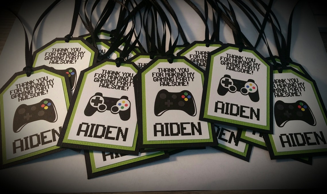 Gamer Party Favor Tags Gamer Favor Tags Gamer Birthday - Etsy