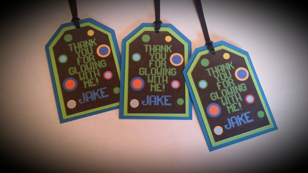 Glow Party Favor Tags - Glow Birthday Favor Tags - Glow Favor Tags ...