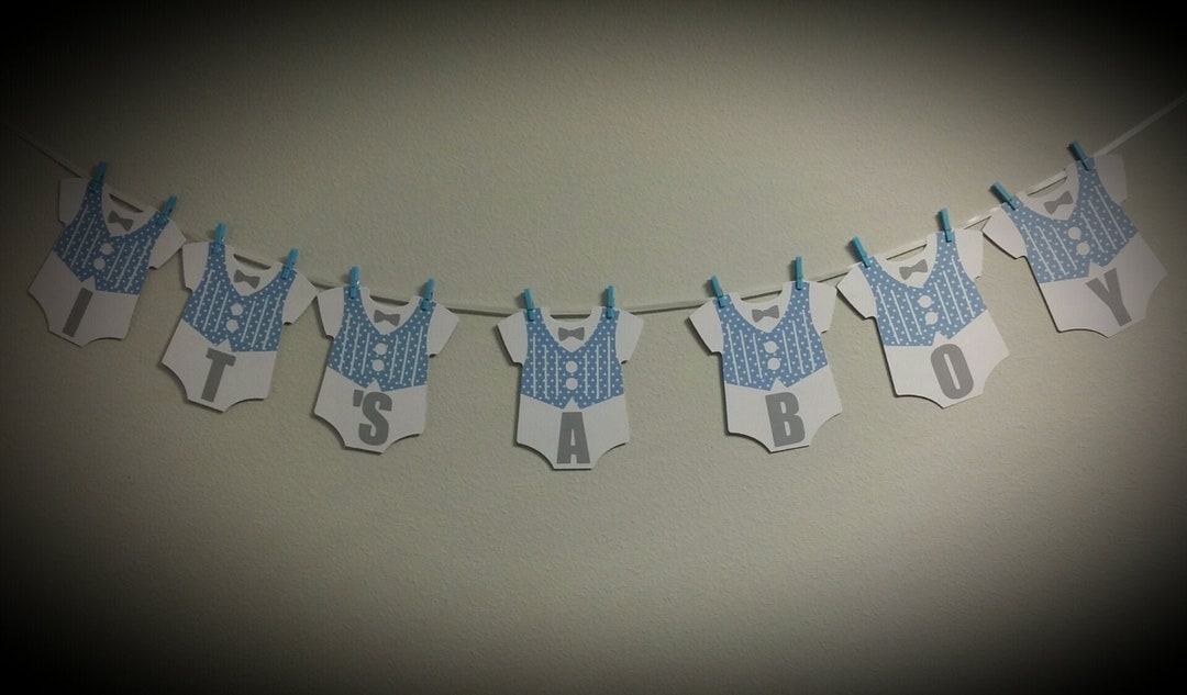 Baby Boy Shower Banner - It's a Boy Banner - Baby Banner - Baby Shower ...