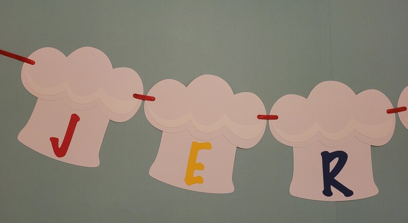 Chef Hat Banner Cooking Birthday Party Banner Baking - Etsy