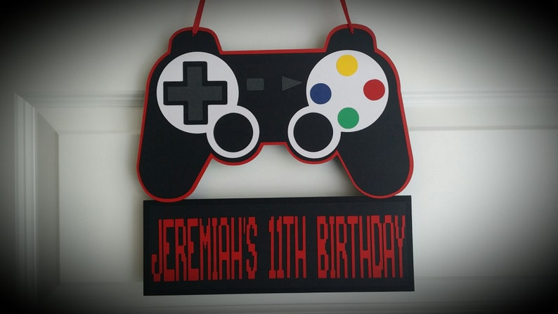 Gamer Party Door Sign Birthday Party Door Sign Video Game - Etsy