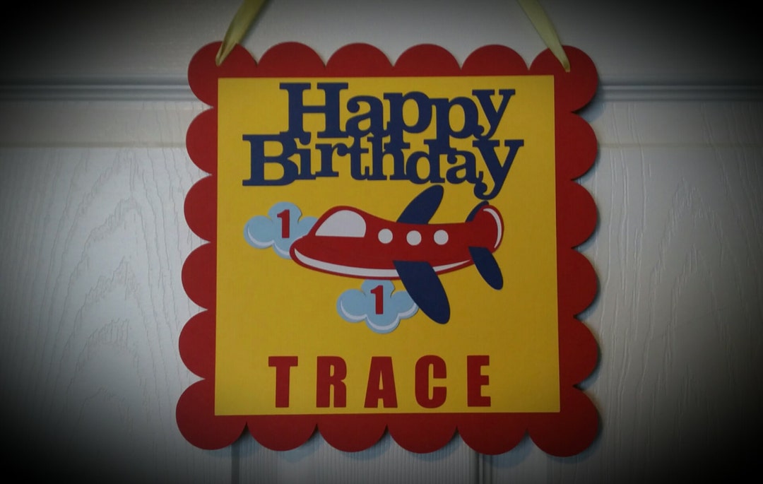 Airplane Birthday Party Door Sign - Birthday Party Door Sign - Airplane ...