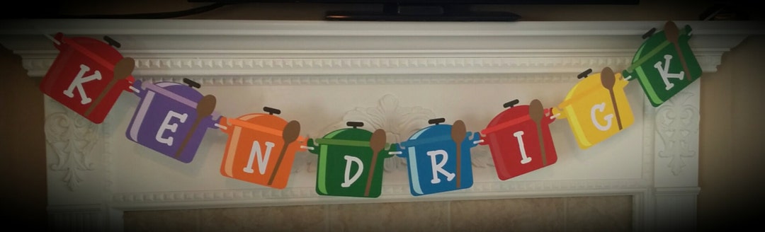 Pots Banner - Cooking Birthday Party Banner - Cooking Banner - Birthday ...