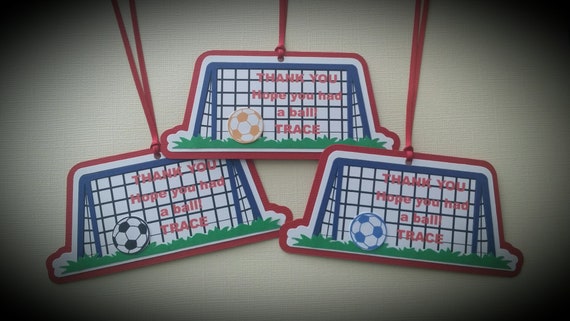 Soccer Birthday Party Favor Tags Soccer Favor Tags Soccer | Etsy