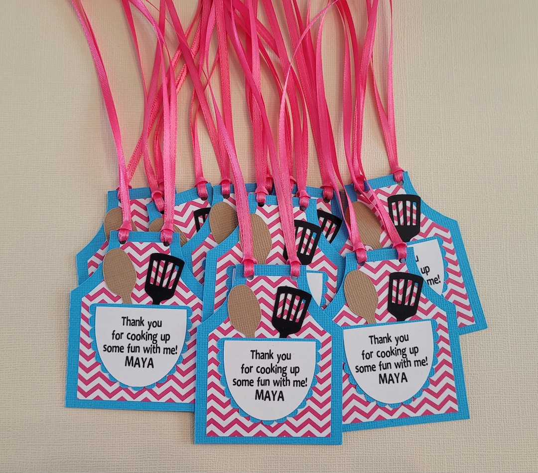 Cooking Party Favor Tags - Baking Party Favor Tags - Birthday Party ...