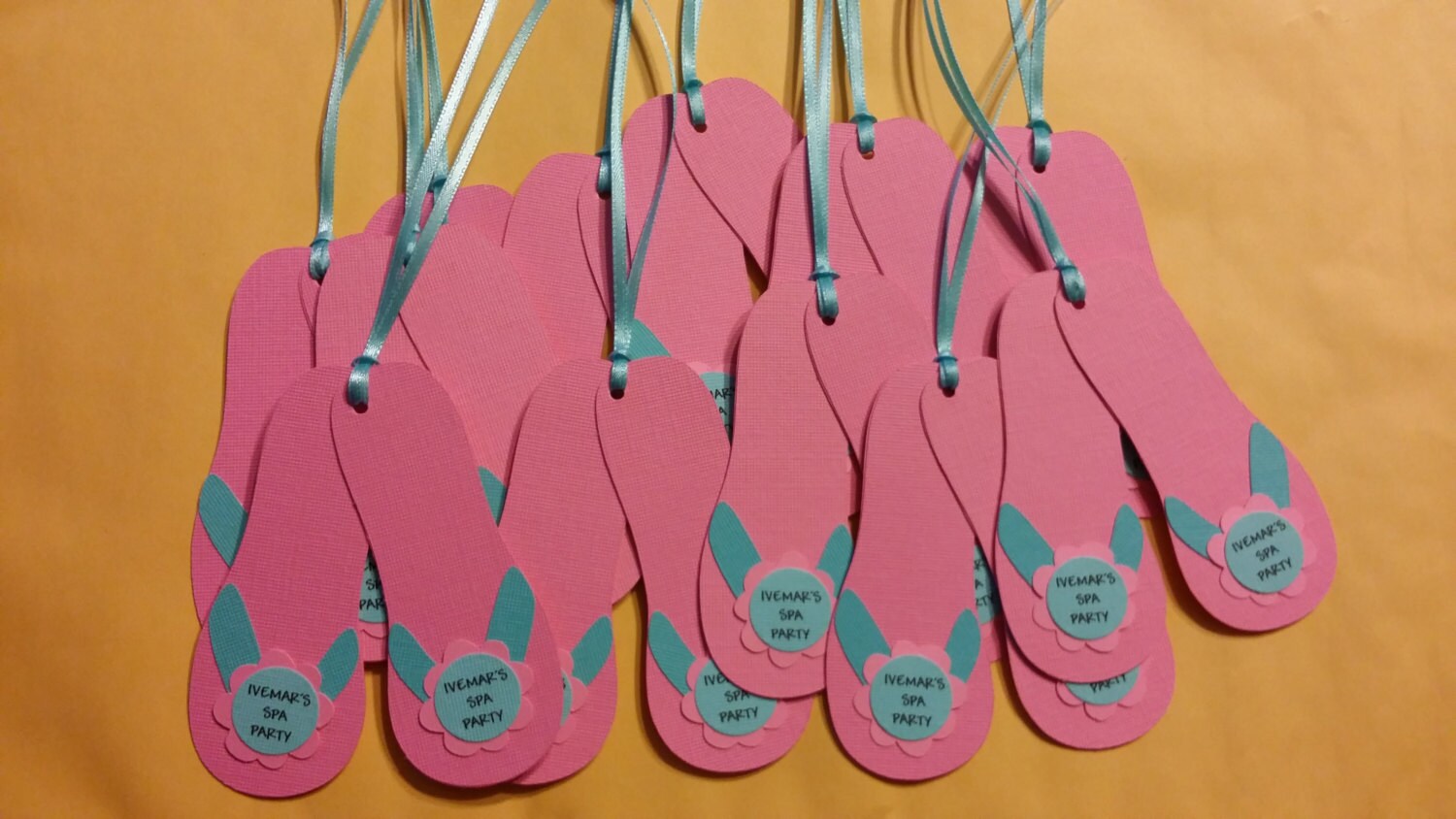 Spa Slippers Favor Tags Spa Party Favor Tags Set of 12 | Etsy