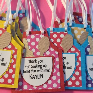 Cooking Party Favor Tags Baking Party Favor Tags Birthday | Etsy
