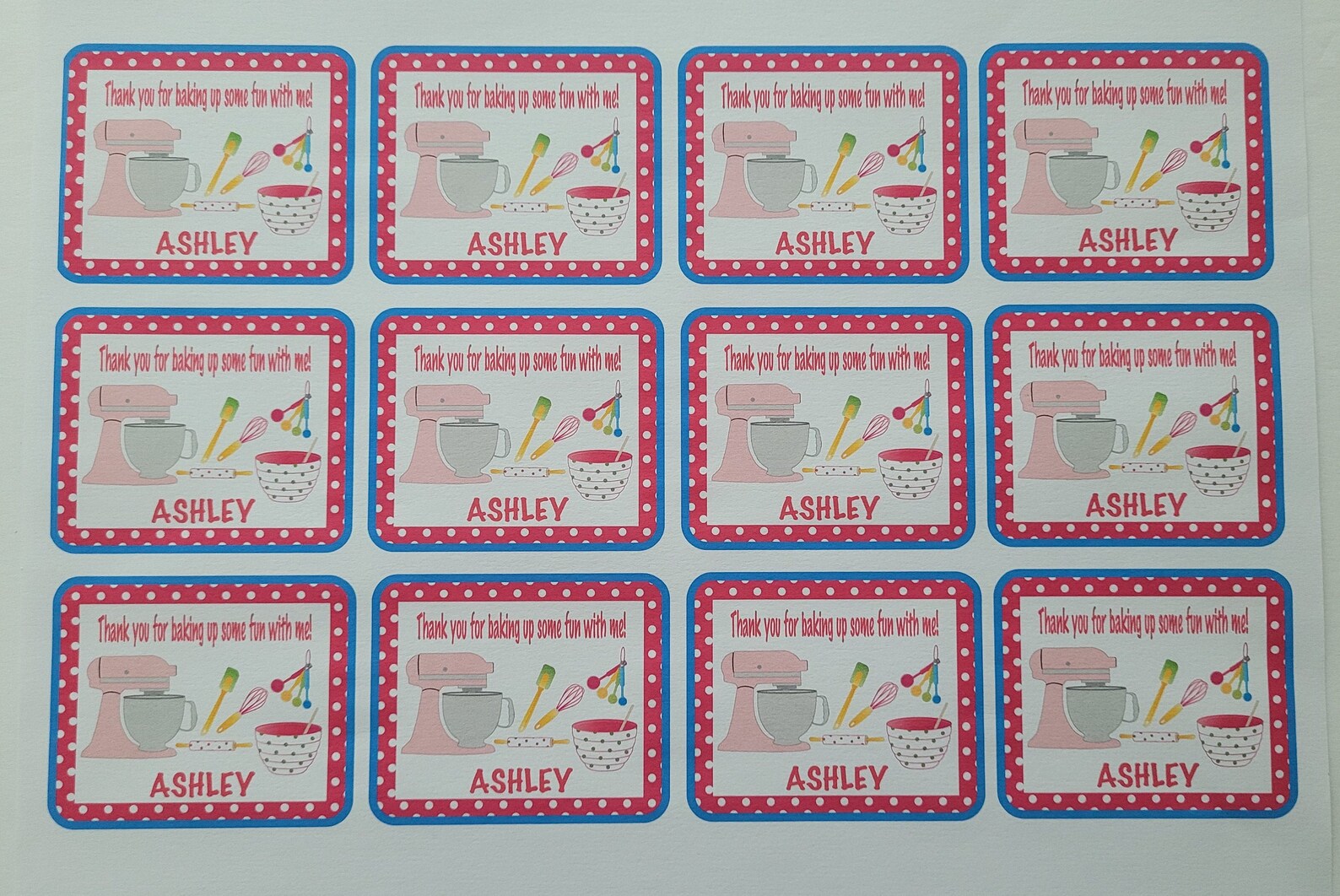 Baking Birthday Party Stickers Baking Stickers Cupcake - Etsy