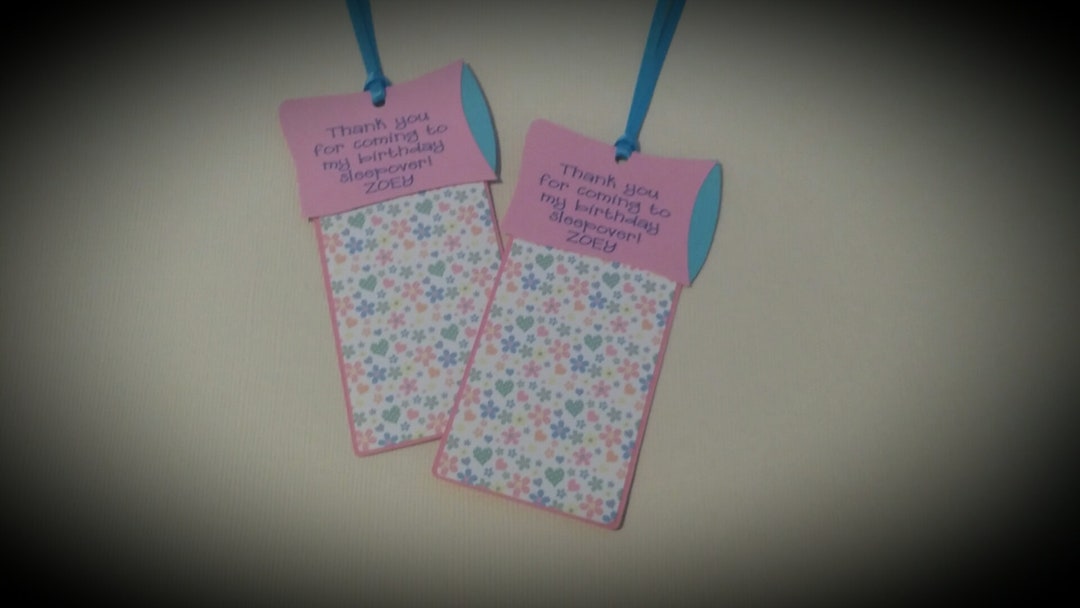 Sleepover Party Favor Tags - Slumber Party Favor Tags - Sleepover Favor ...
