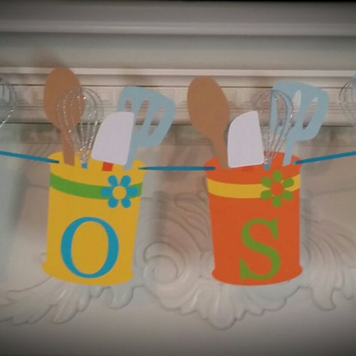 BANNER Cooking Party Banner Baking Party Banner Birthday - Etsy