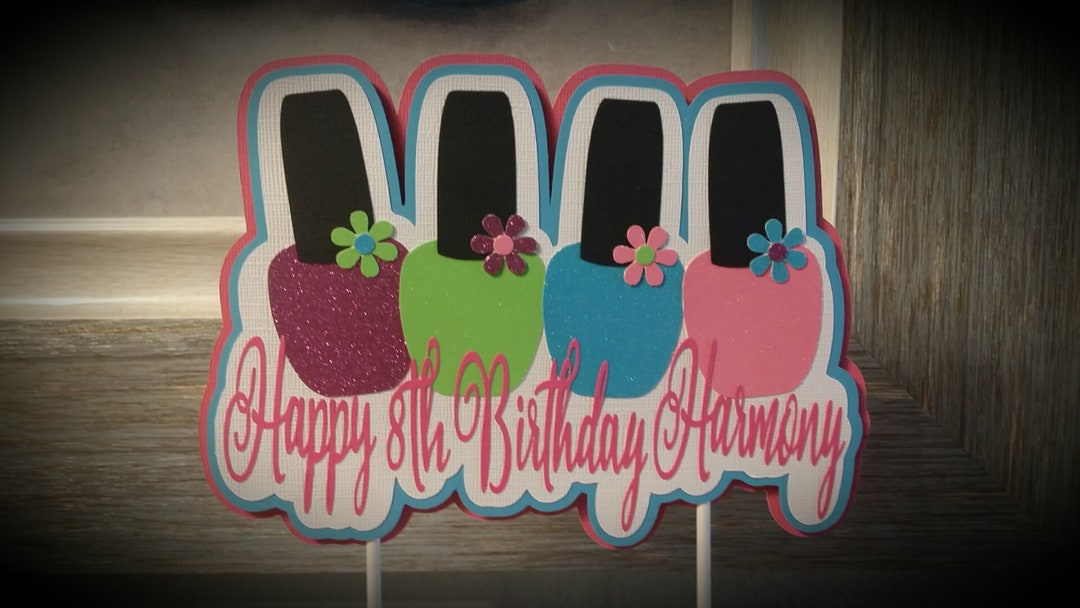 Spa Party Cake Topper - Birthday Party Cake Topper - Spa Birthday Party ...