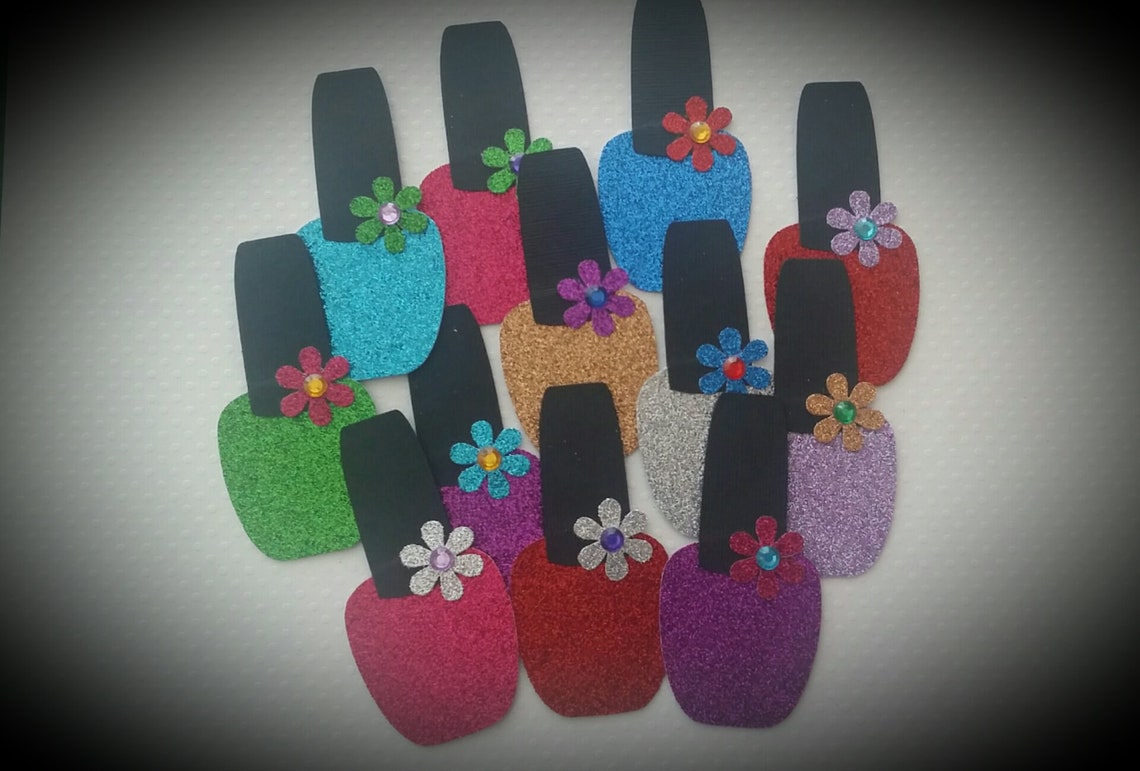 Spa Party Cutouts Nail Polish Cutouts Spa Party Girls | Etsy