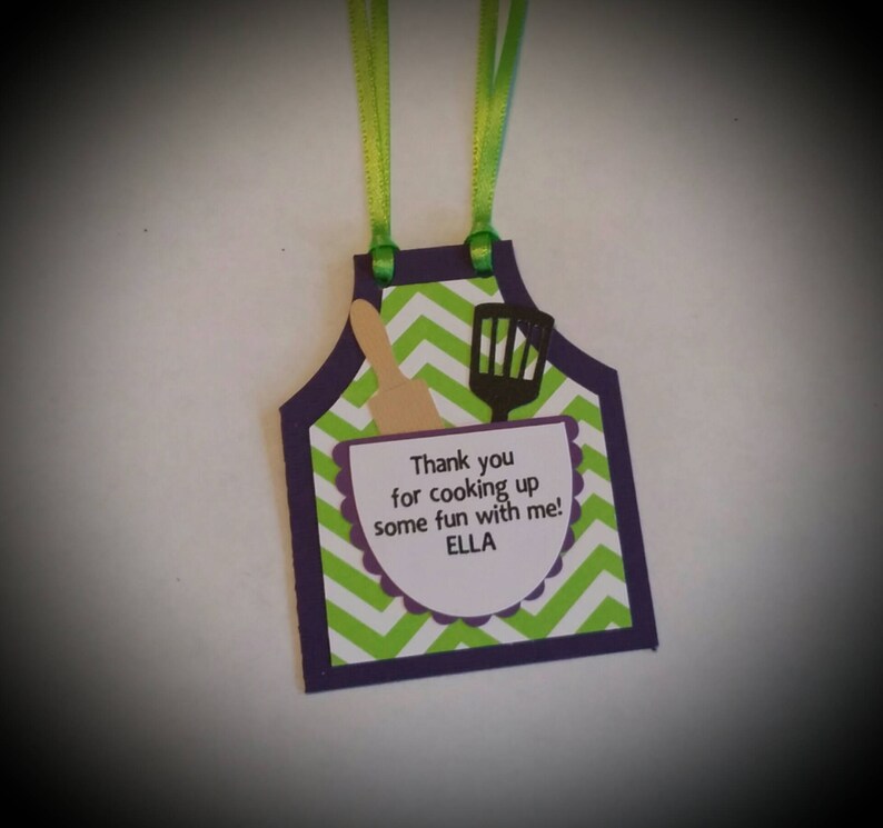 Cooking Party Favor Tags Baking Party Favor Tags Birthday - Etsy