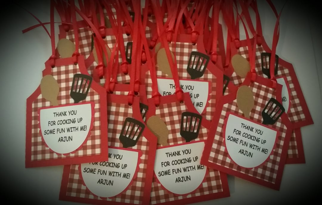 Cooking Party Favor Tags - Baking Party Favor Tags - Birthday Party ...