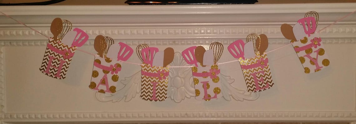 BANNER Cooking Party Banner Baking Party Banner Birthday - Etsy