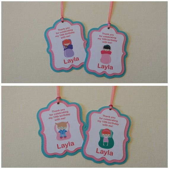 Sleepover Party Favor Tags Slumber Party Favor Tags | Etsy