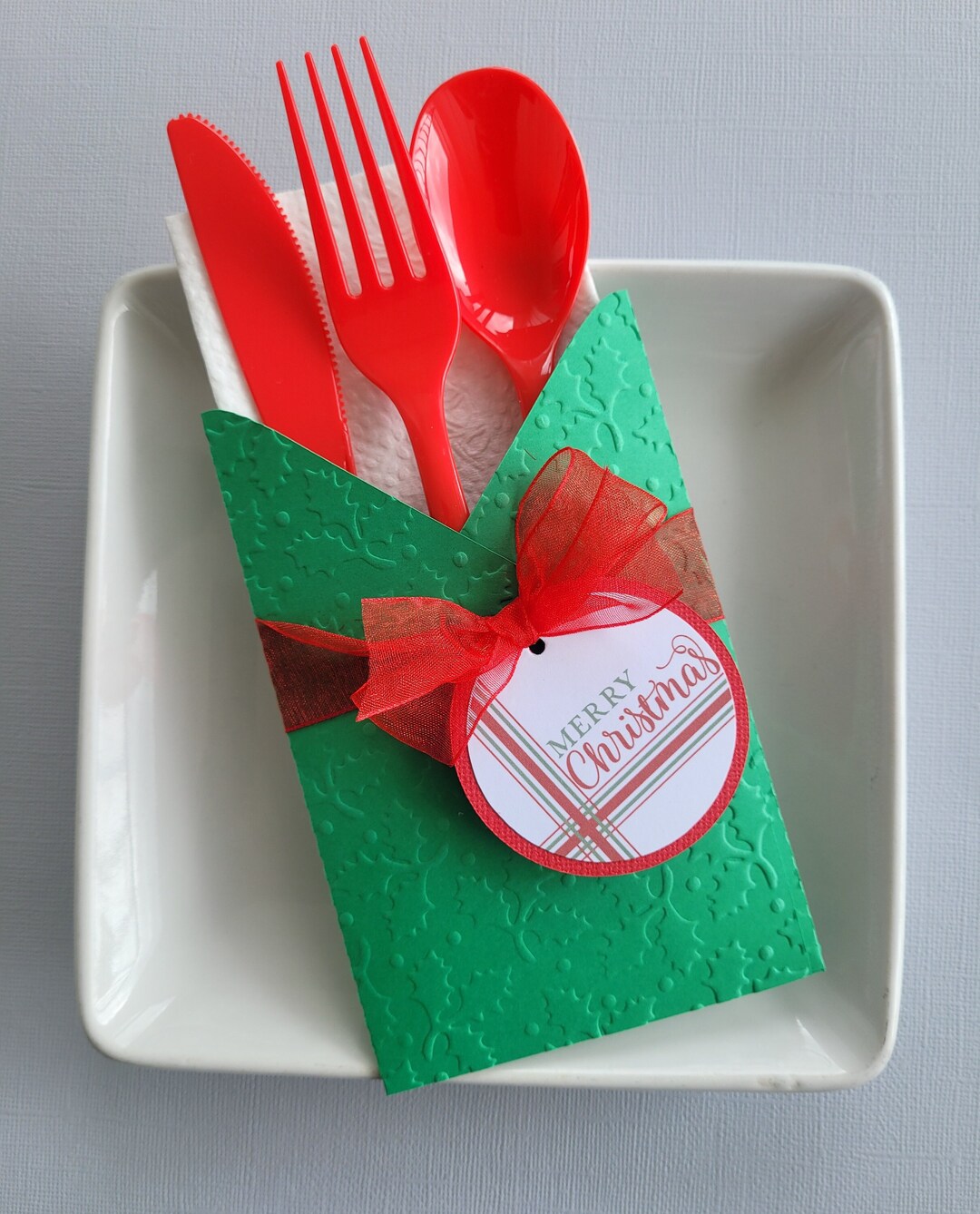 Christmas Party Utensil Holders - Christmas Party Flatware Holders ...