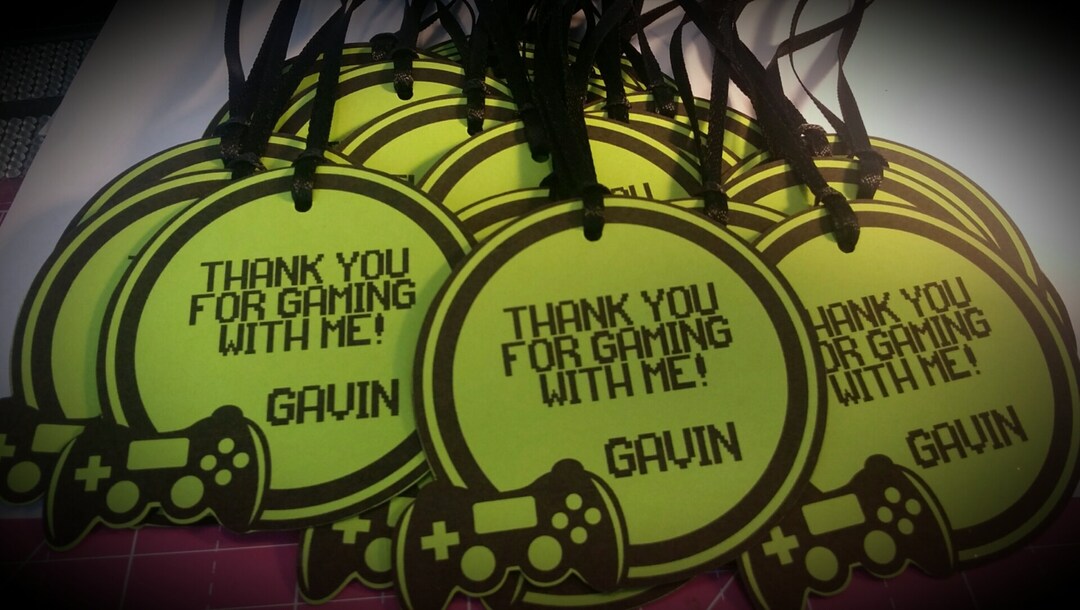 Gamer Party Favor Tags - Video Game Birthday Party Favor Tags ...