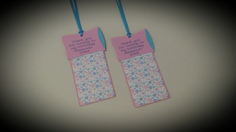 Sleepover Party Favor Tags Slumber Party Favor Tags - Etsy