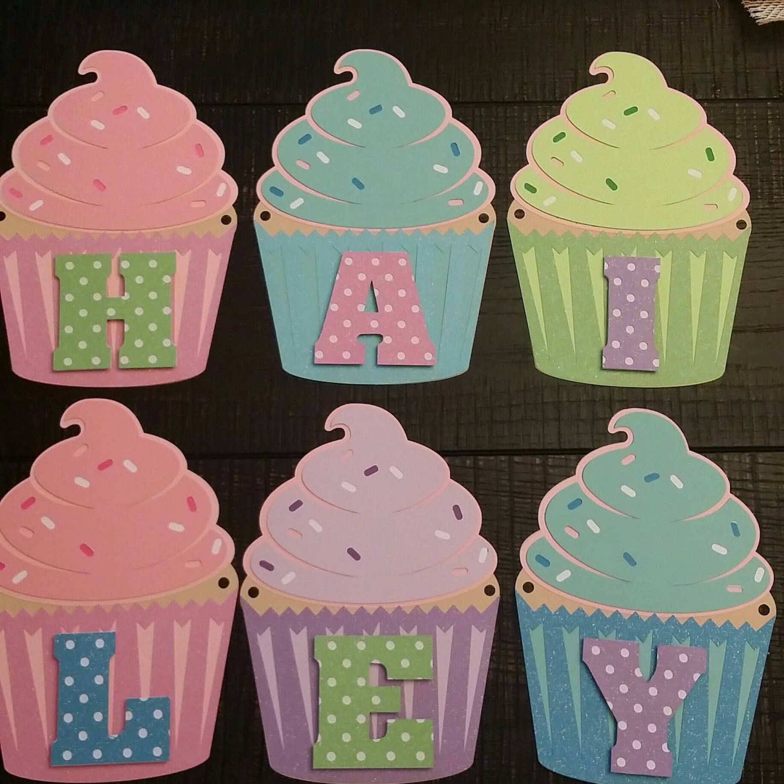 BANNER Cupcake Birthday Party Banner Cupcake Birthday - Etsy