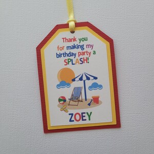 Pool Party Favor Tags - Beach Party Favor Tags - Pool Party Tags ...