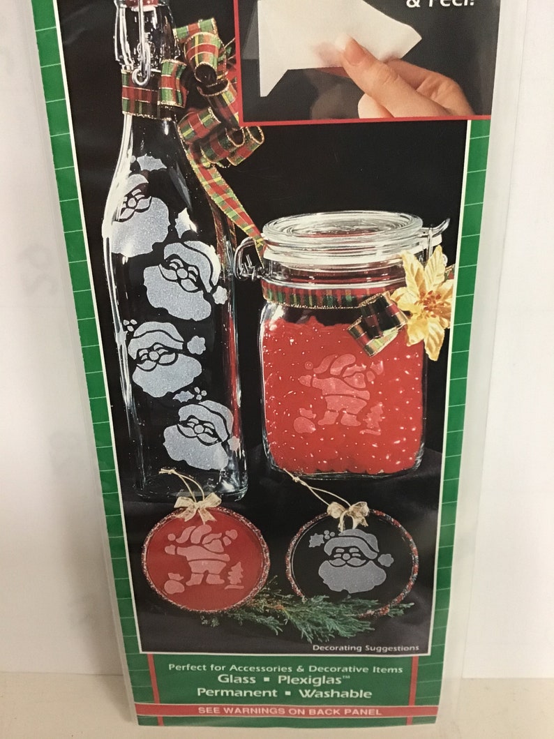 Reddi-etch Etched Glass Rub Ons Santa Claus - Etsy