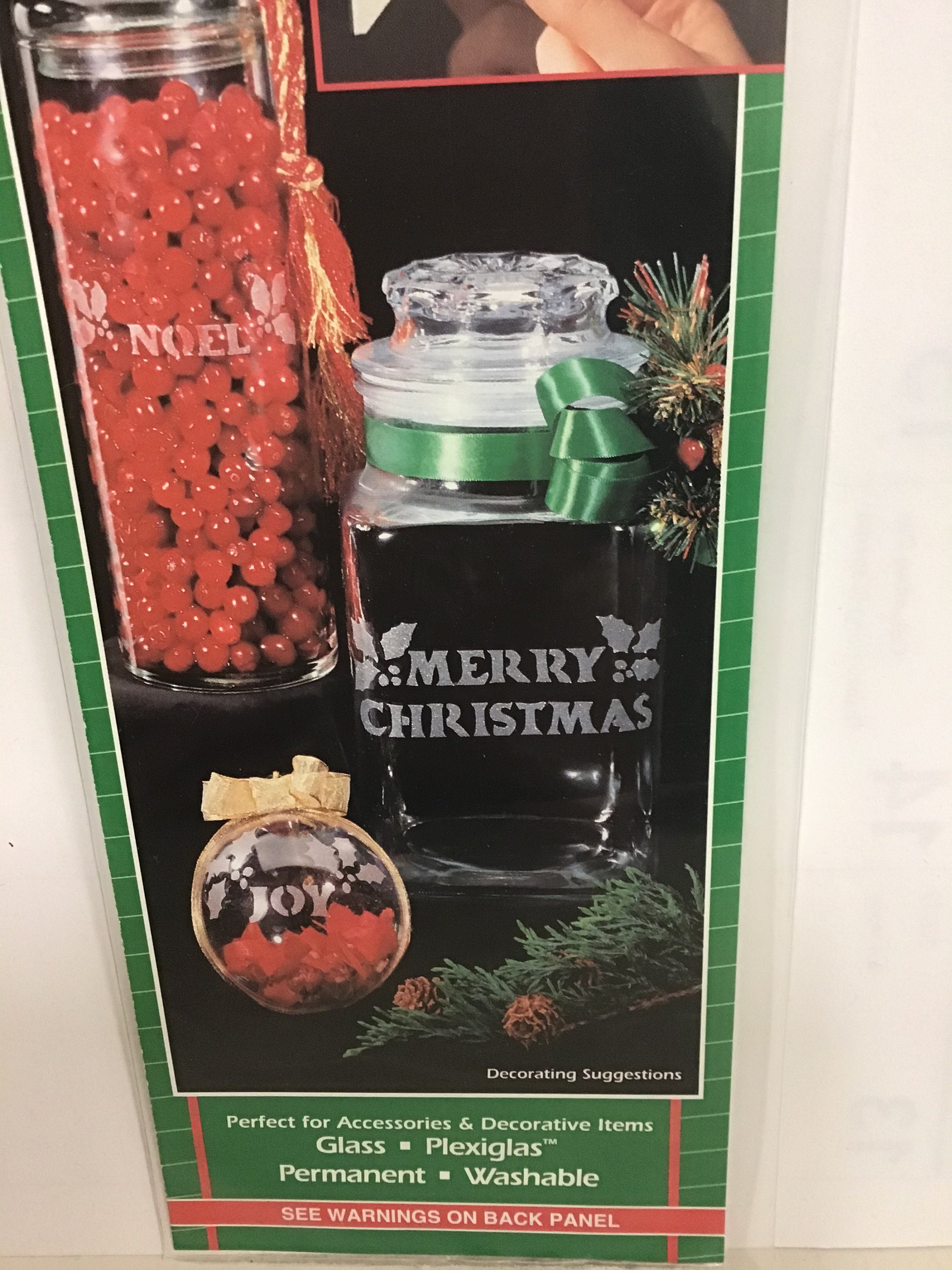 Reddi-etch Etched Glass Rub Ons Christmas - Etsy